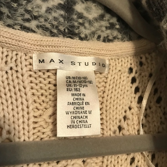 Max Studio | Shirts & Tops | Max Studio Tan Knit Sweater W Grey ...